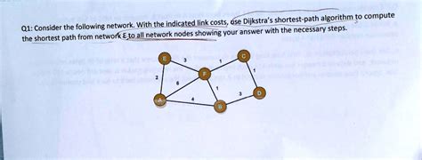 Solved Q1 Consider The Following Network With The Indicated Link