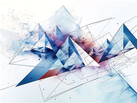 Vector Illustration Of Triangles With Lines In Abstract Design Premium Ai Generated Image