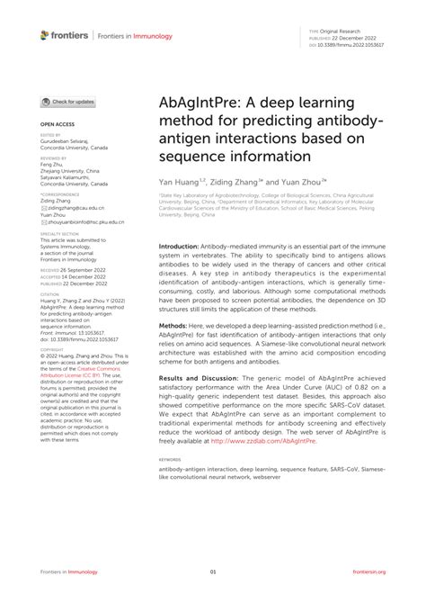 Pdf Abagintpre A Deep Learning Method For Predicting Antibody Antigen Interactions Based On