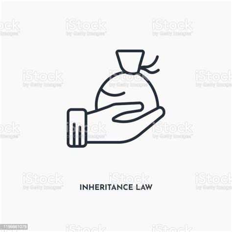 Inheritance Law Outline Icon Simple Linear Element Illustration