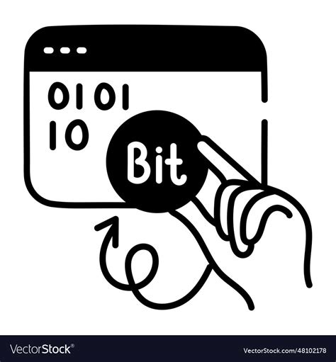 Binary Bit Royalty Free Vector Image Vectorstock
