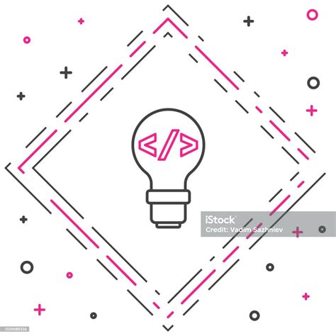 흰색 배경에 격리 된 라인 웹 디자인 및 프론트 엔드 개발 아이콘 다채로운 개요 개념 벡터 Html에 대한 스톡 벡터 아트 및