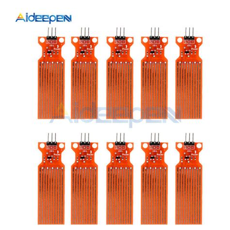 10pcs Dc 3v 5v 20ma Rain Water Level Sensor Module Depth Of Detection