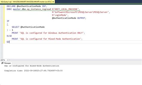 Sql Serverda Authentication Modunu Kontrol Etmek Sql Server Eğitimleri