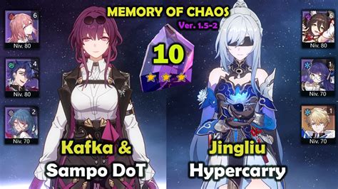 Kafka Dot And Jingliu Hypercarry Memory Of Chaos 10 Forgotten Hall