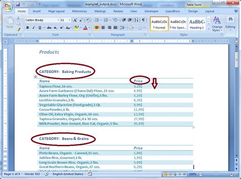 Example Sorting And Grouping