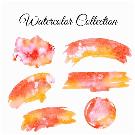 Free Vector Orange Yellow Splash Watercolor Illustration