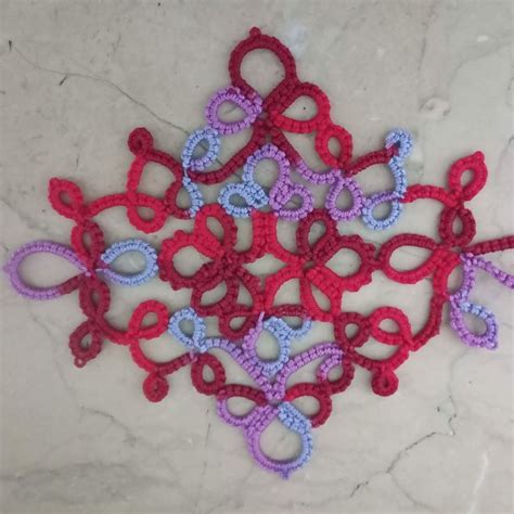 Lacy Diamond Motif With Bonus Ring Tatting Pattern Instant Download