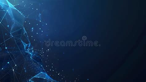 Abstract Technology Background With Glowing Connection Lines Ai Generated Stock Illustration