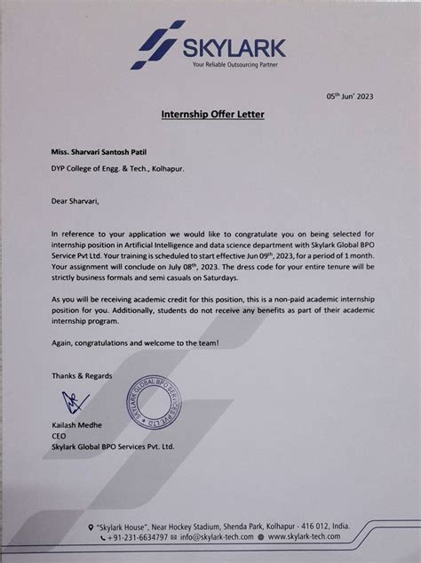 sharvari patil on linkedin internship aiml skylarkglobalbpo