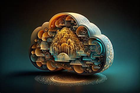 It Internet Cloud Computing Storage Technology Cyberspace Concept Ai Generated Stock