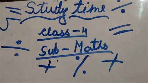 Class Iv Sub Maths Like Subscribe And Share Youtube