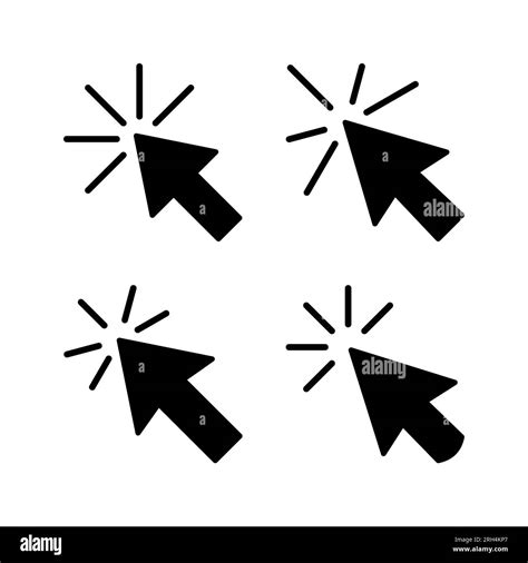 Click Icon Vector Cursor Icon Vector Pointer Sign Stock Vector Image