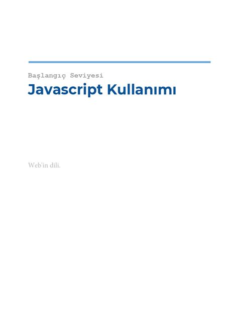 Javascripts Türkçe Kullanımı Pdf