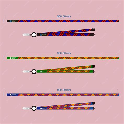 Premium Vector Id Card Ribbon Neck Ribbon Design Template