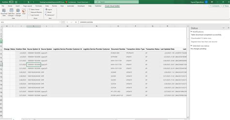 Redwood Manage Shipment Interface Records Using A Spreadsheet