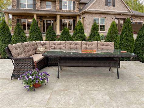 Угловой обеденный комплект ARIA COMPLIMENT/CREMONA brown на 10 персон с ...