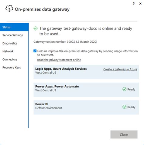 how to setup gateway for power bi addend analytics