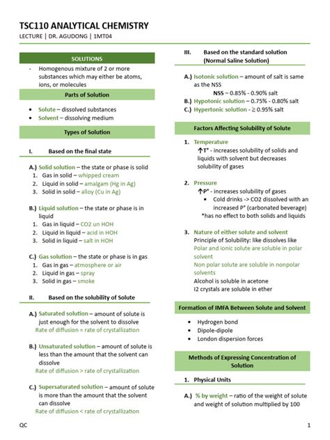 Anachem Lec Midterms Pdf Solubility Acid