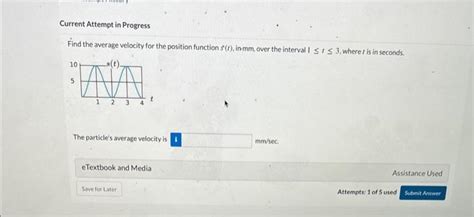 Solved Find The Average Velocity For The Position Function Chegg