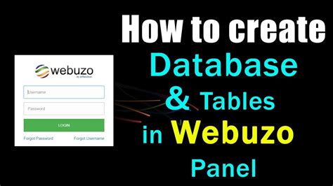 Webuzo Panel How To Create Database User Table Creation Cpanel Alternative Panel Youtube