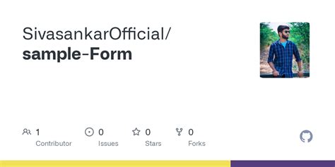 GitHub SivasankarOfficial Sample Form