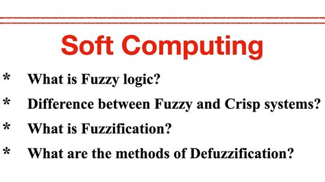 soft computing difference between fuzzy and crisp fuzzification and