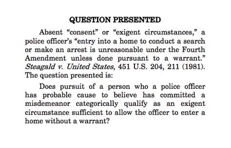 Exigent Circumstances