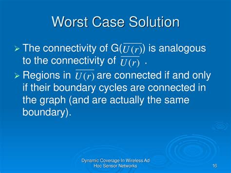 dynamic coverage in wireless ed hoc sensor networks ppt download