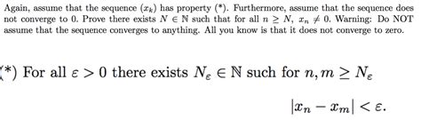 solved again assume that the sequence xk has property