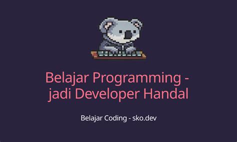 Belajar Programming Jadi Developer Handal