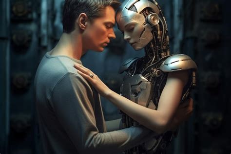 Premium Ai Image Love Relationship Between A Human And A Robot The Connection Of Human