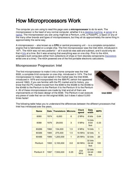 SOLUTION How Microprocessors Work Studypool