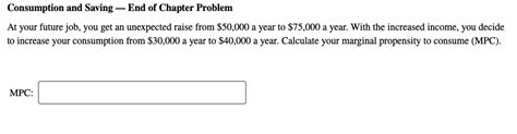 solved consumption and saving end of chapter problem at