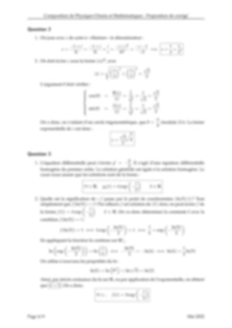 SOLUTION Corrig Sp Cialit Physique Math Sti D Studypool