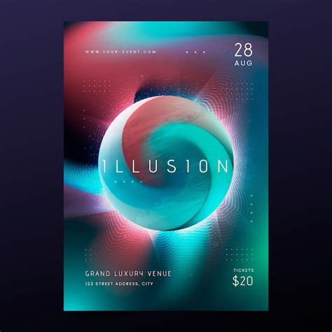 Free Vector Gradient Event Vertical Poster Template