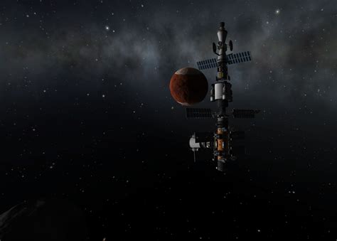 Duna ore refueling station complete! : KerbalSpaceProgram