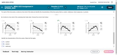for each of the time series construct a line chart