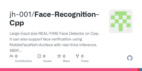 GitHub Jh 001 Face Recognition Cpp Large Input Size REAL TIME Face