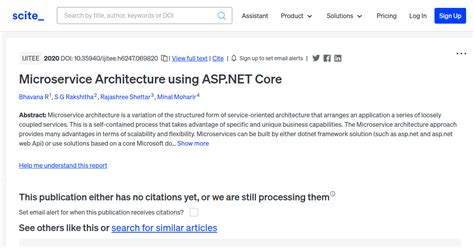 microservice architecture using asp core [scite report]