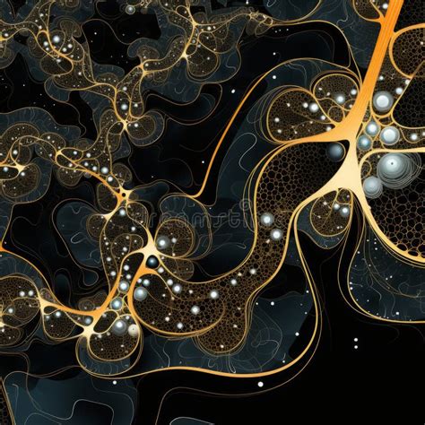 Abstract Quantum Computing Background With Lace Patterns And