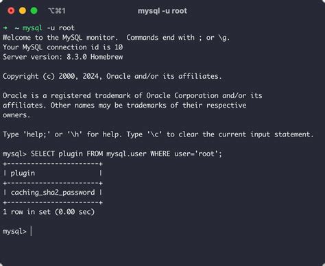 【教程】homebrew安装mysql 8 and 设置root密码 and 修改mysql认证插件 双份浓缩馥芮白 博客园
