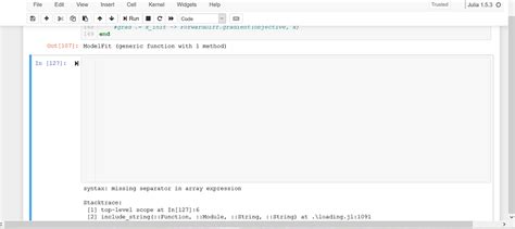 Jupyter Ijulia Cell Containing Code Suddenly Turned Blank Tooling Julia Programming Language