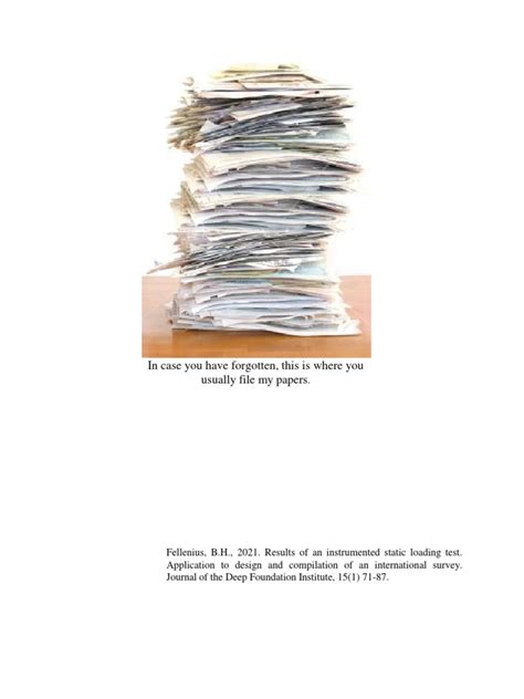 results of an instrumented static loading test application to