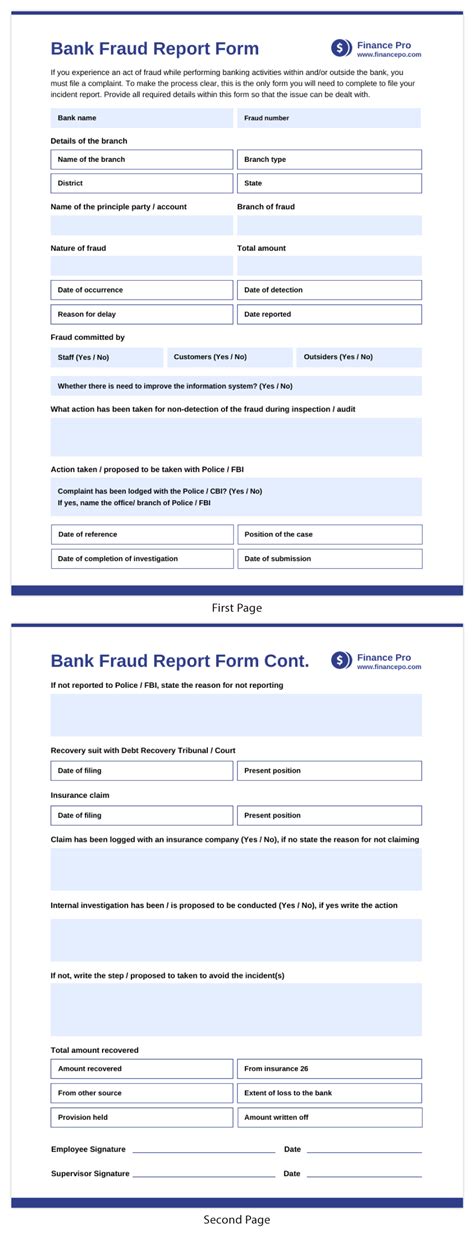 Bank Fraud Incident Report Template Venngage