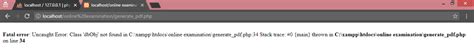 Php How To Get Rid Of DbObject Not Found In Fpdf Stack Overflow