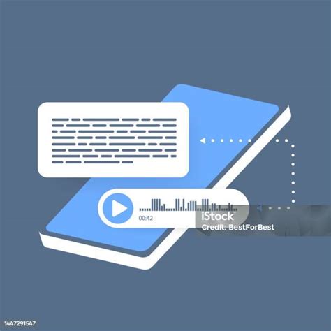 Convert Text To Speech Concept Translation Of A Text Message Into A Voice Audio Message Using