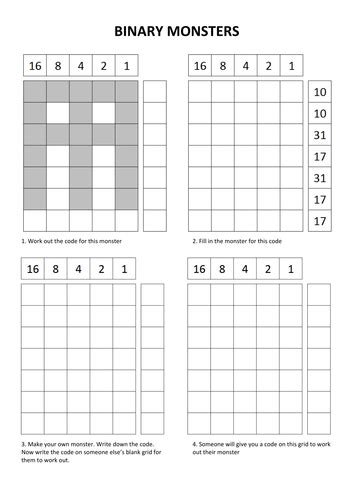 Binary Monsters Teaching Resources
