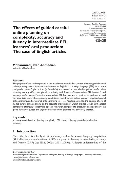 Pdf The Effects Of Guided Careful Online Planning On Complexity