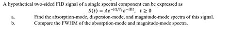 Solved A Hypothetical Two Sided Fid Signal Of A Single
